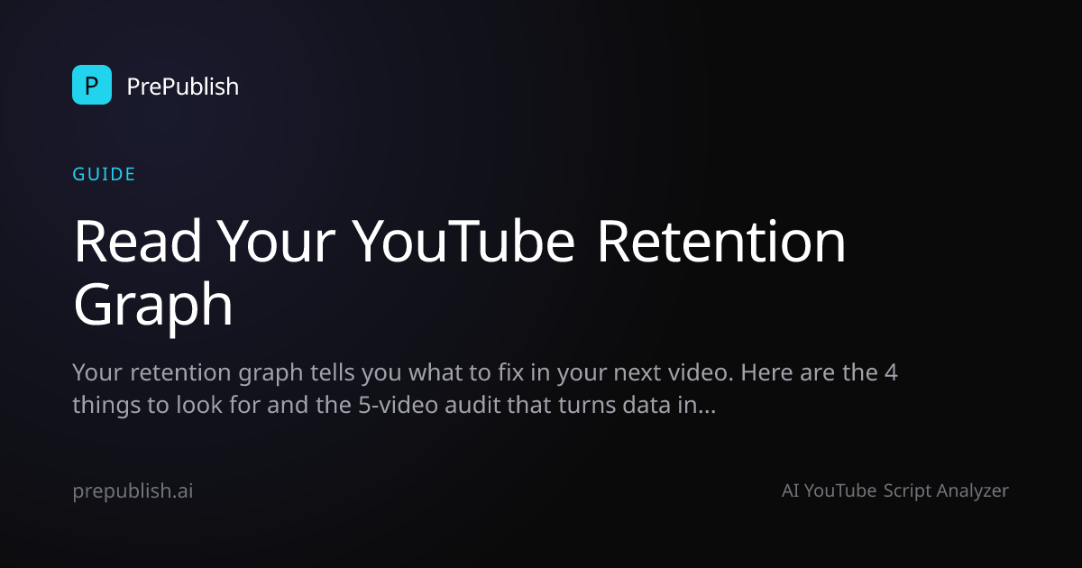 Read Your YouTube Retention Graph | PrePublish