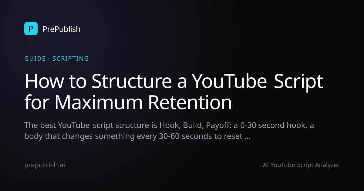 YouTube Script Structure Framework | PrePublish